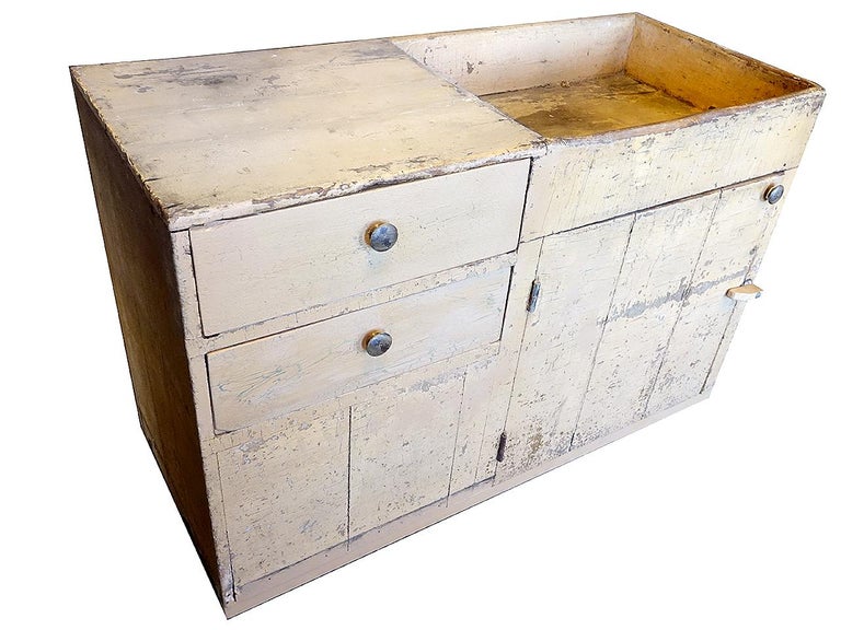 Late 1700s Painted Dry Sink - Signed at 1stDibs