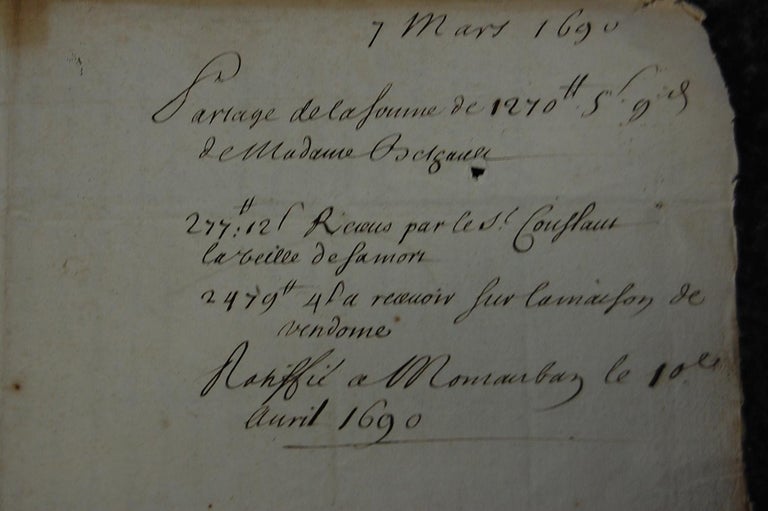Late 17th Century French Legal Document For Sale at 1stDibs
