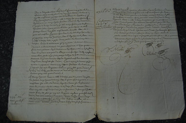 Late 17th Century French Legal Document For Sale at 1stDibs