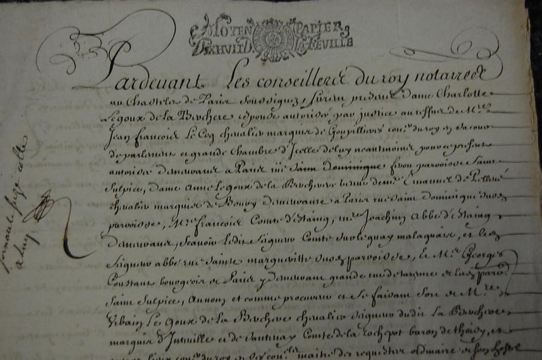 Late 17th Century French Legal Document For Sale at 1stDibs
