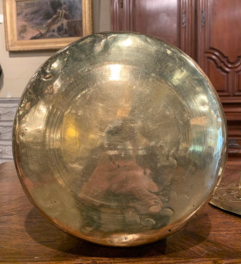 Late 17th Century French Louis XIV Brass Cauldron with Fleur de Lys and ...