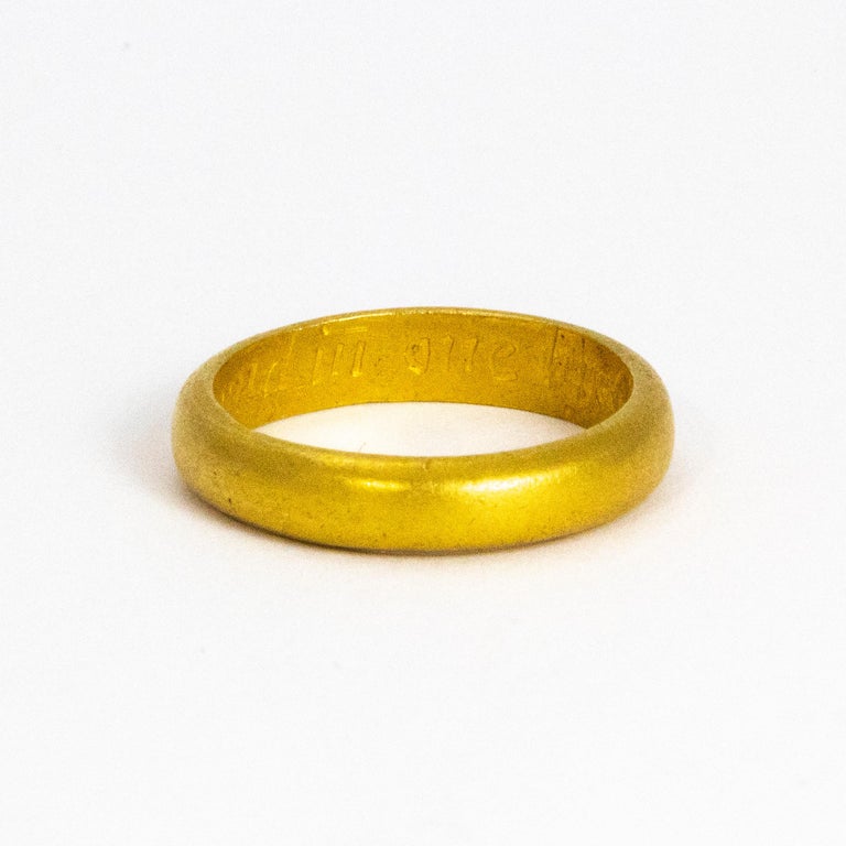 Late 17th-Early 18th Century 18 Karat Gold Posy Ring at 1stDibs