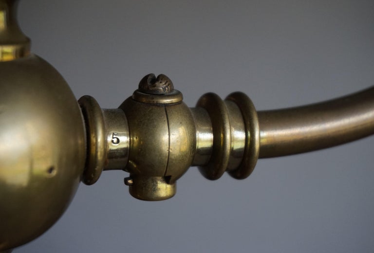 Late 1800s Arts and Crafts Brass Light Fixture with Later Bronze and ...