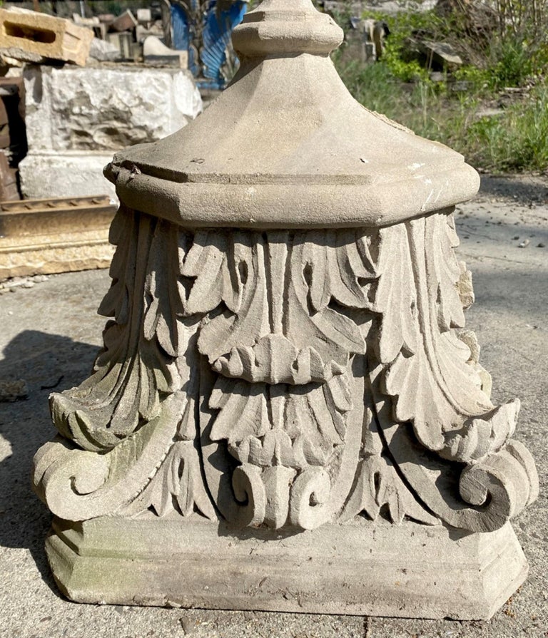 Late 1800s Carved Limestone Architectural Building Corbels with ...