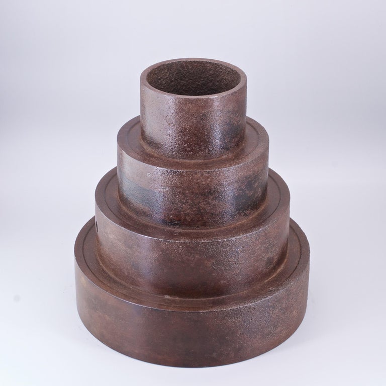 Late 1800s Iron Concentric Form Geometric Table Sculpture Modernist ...