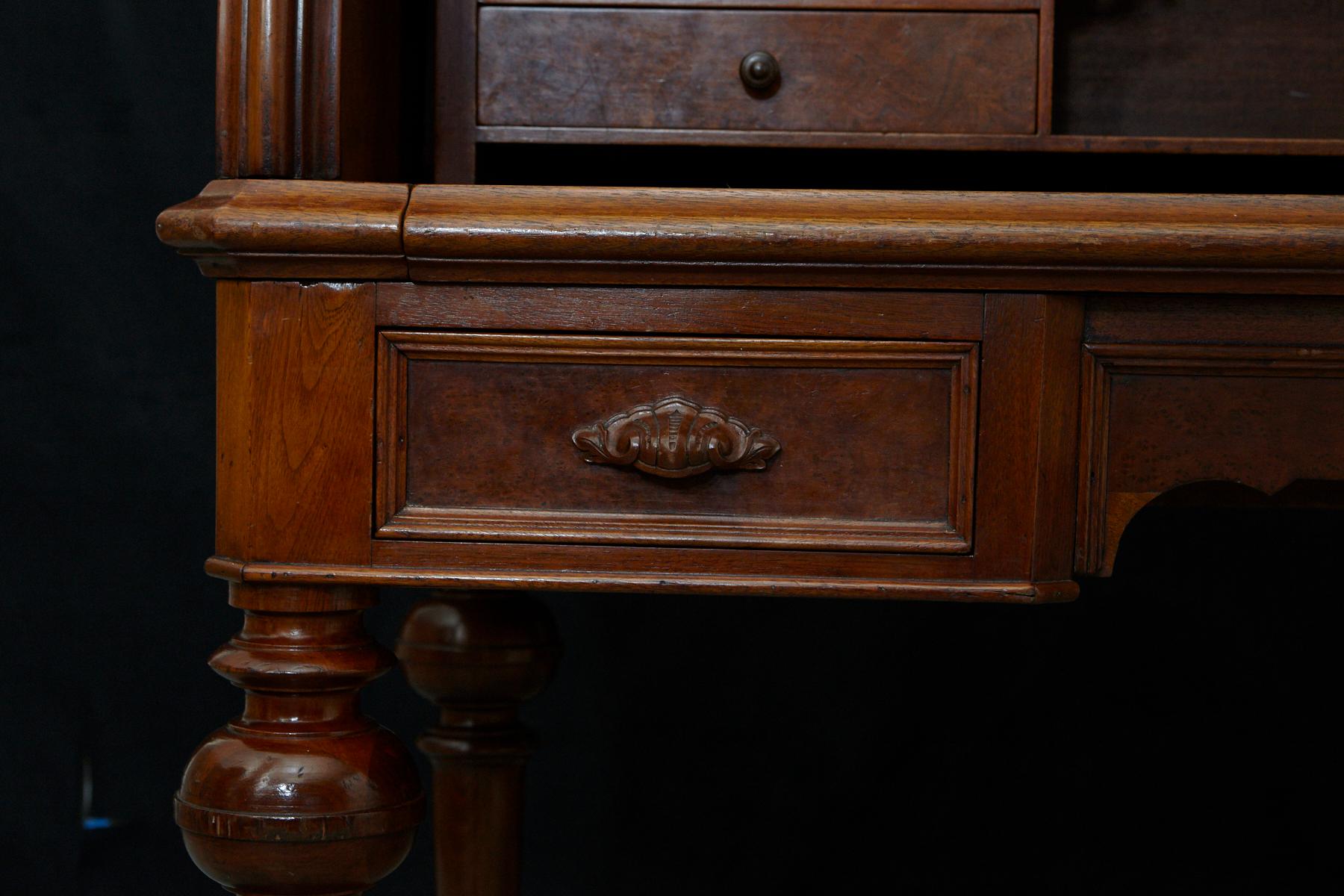 English Walnut Cylinder Desk with Pullout Writing Surface, circa 1870 ...