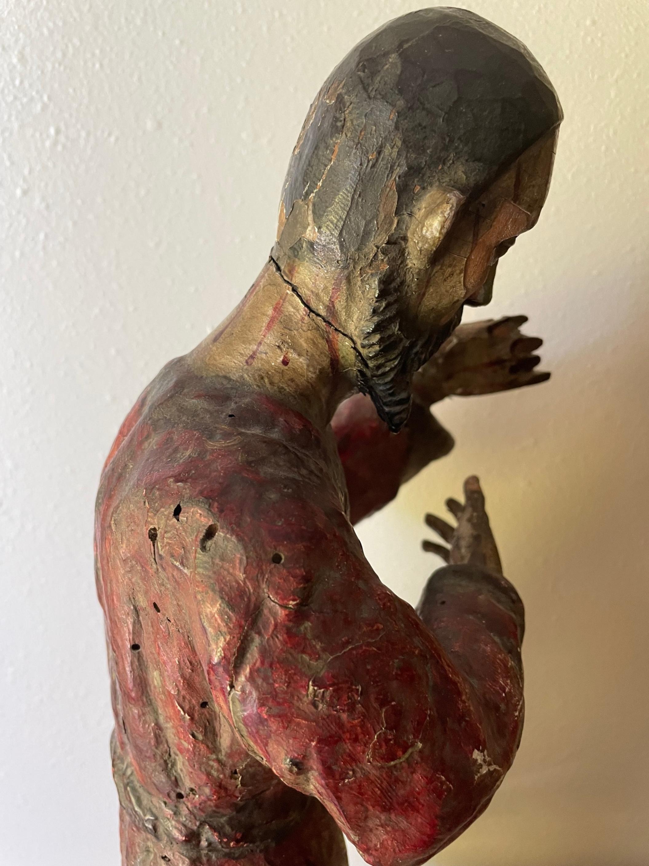 Late 18th Century Carved and Polychrome Italian Santo Statue at 1stDibs ...