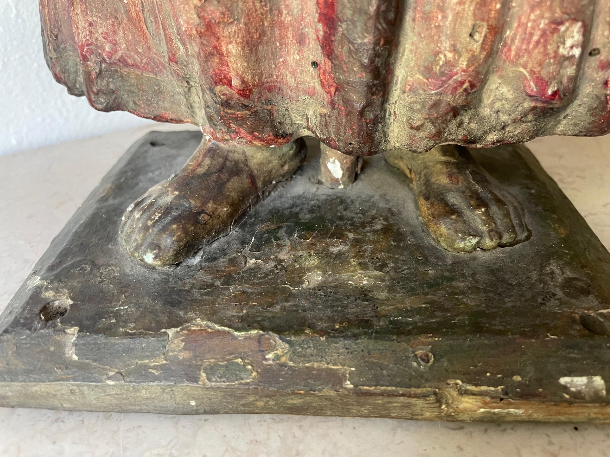 Late 18th Century Carved and Polychrome Italian Santo Statue at 1stDibs ...