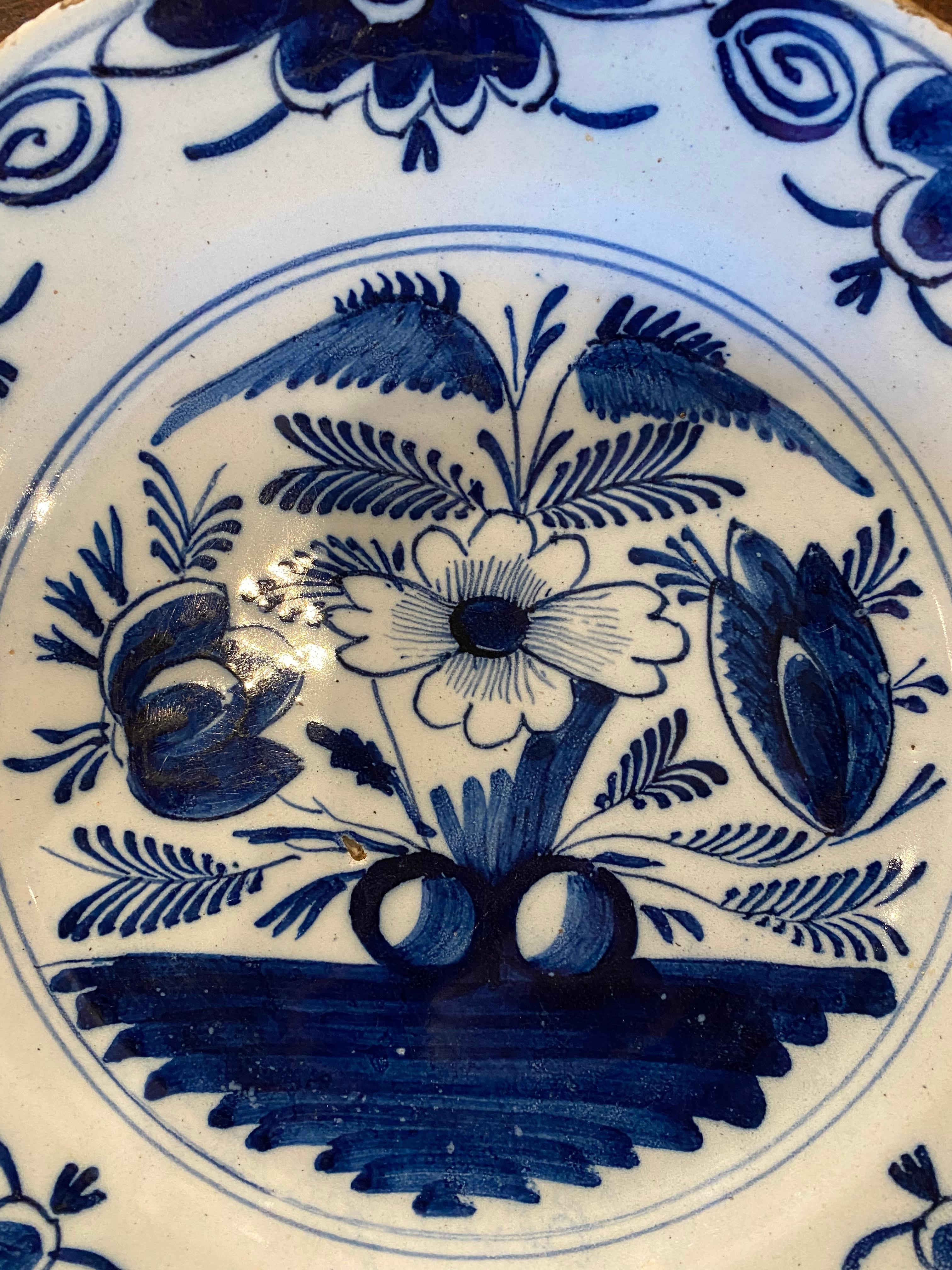 Late 18th Century Delft Plate For Sale at 1stDibs