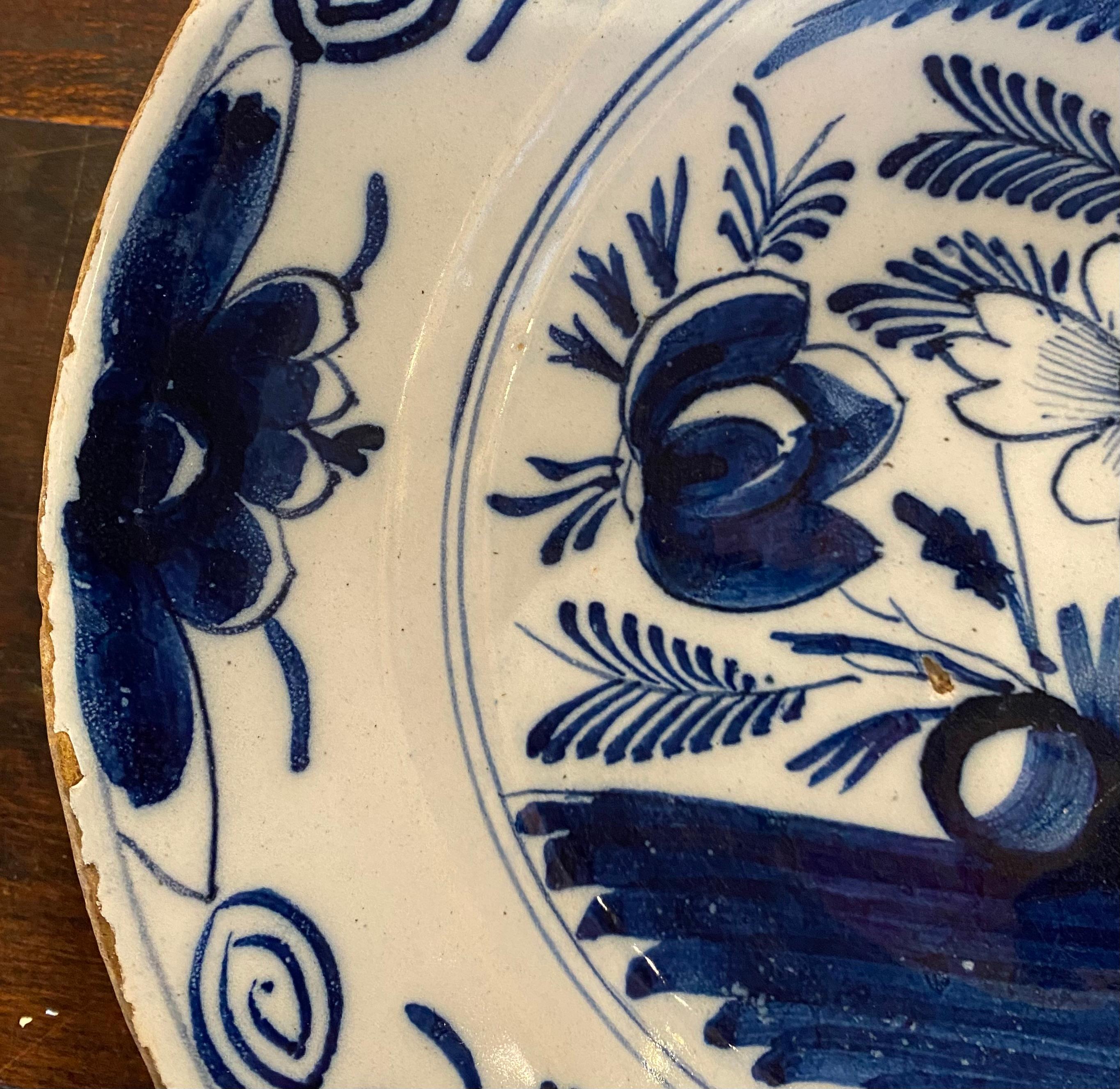 Late 18th Century Delft Plate For Sale at 1stDibs