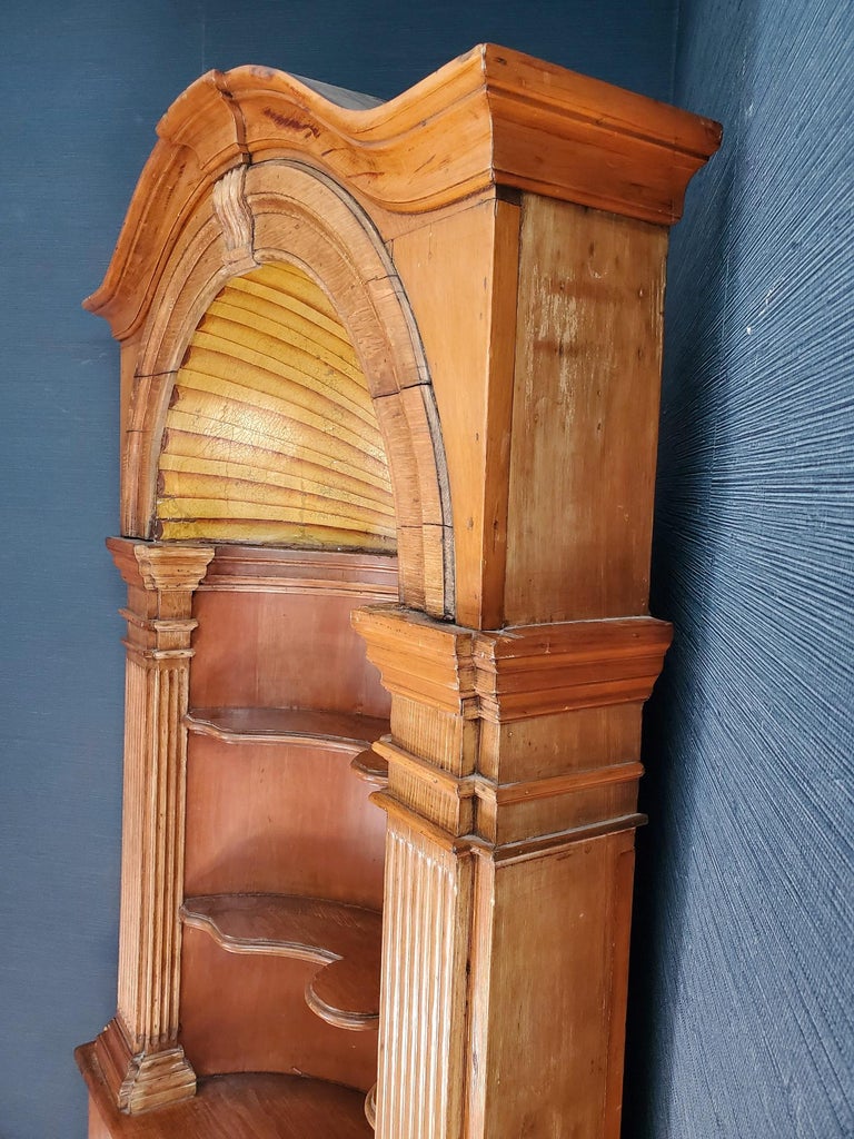 Late 18th Century English Pine Corner Cupboard with Shell Top and ...