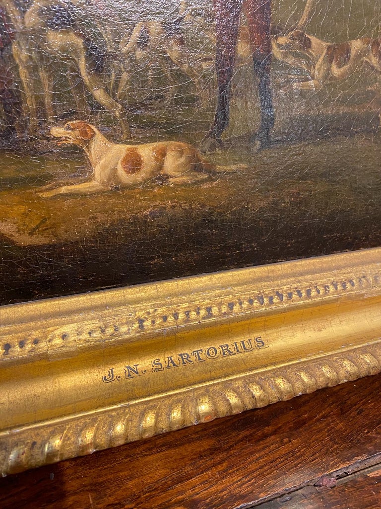 Late 18th Century Fox Hunt Oil on Canvas Painting by John Nost ...
