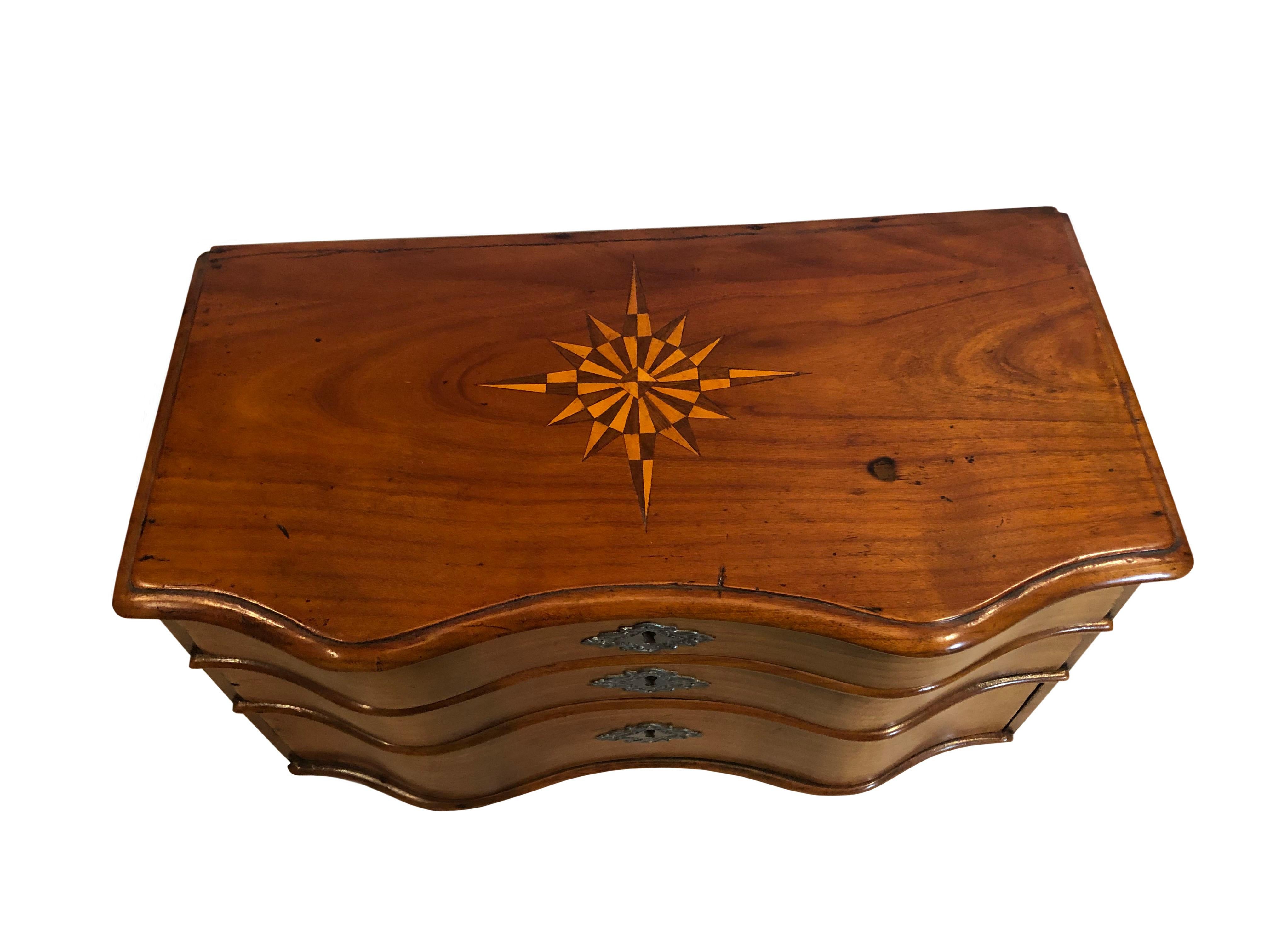 Late 18th Century French Salesman Sample Chest with Inlay at 1stDibs