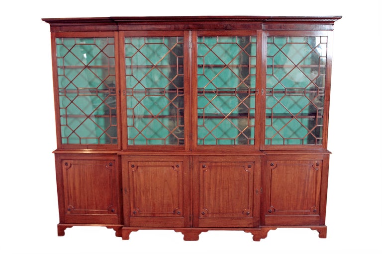 Late 18th Century George III Mahogany Breakfront For Sale at 1stDibs