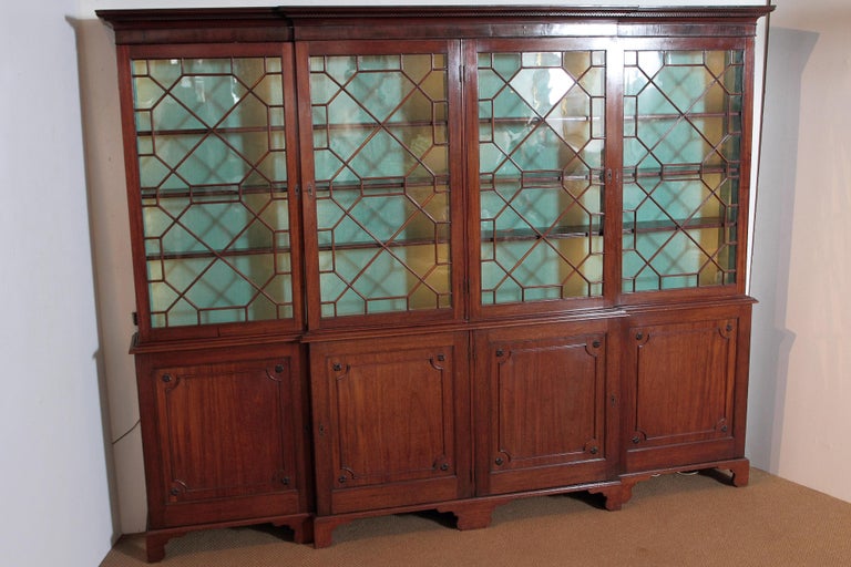Late 18th Century George III Mahogany Breakfront For Sale at 1stDibs