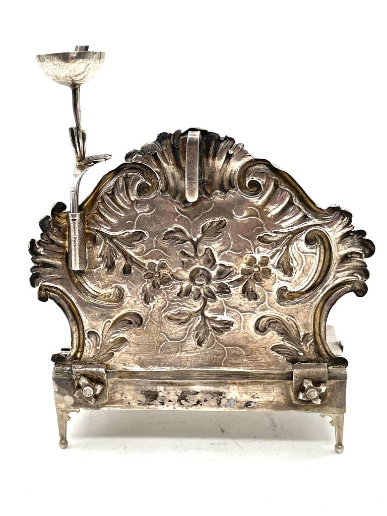 Late 18th Century German Silver Hanukkah Lamp For Sale at 1stDibs