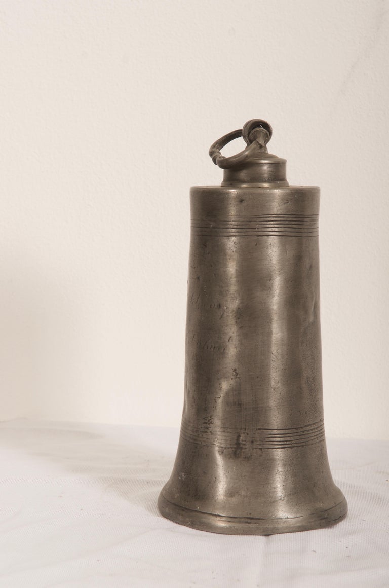 Late 18th Century German Tin Water Bottle For Sale at 1stDibs