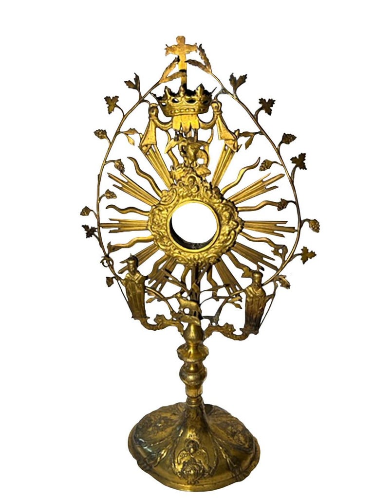 Late 18th Century Gilded Italian Monstrance For Sale at 1stDibs