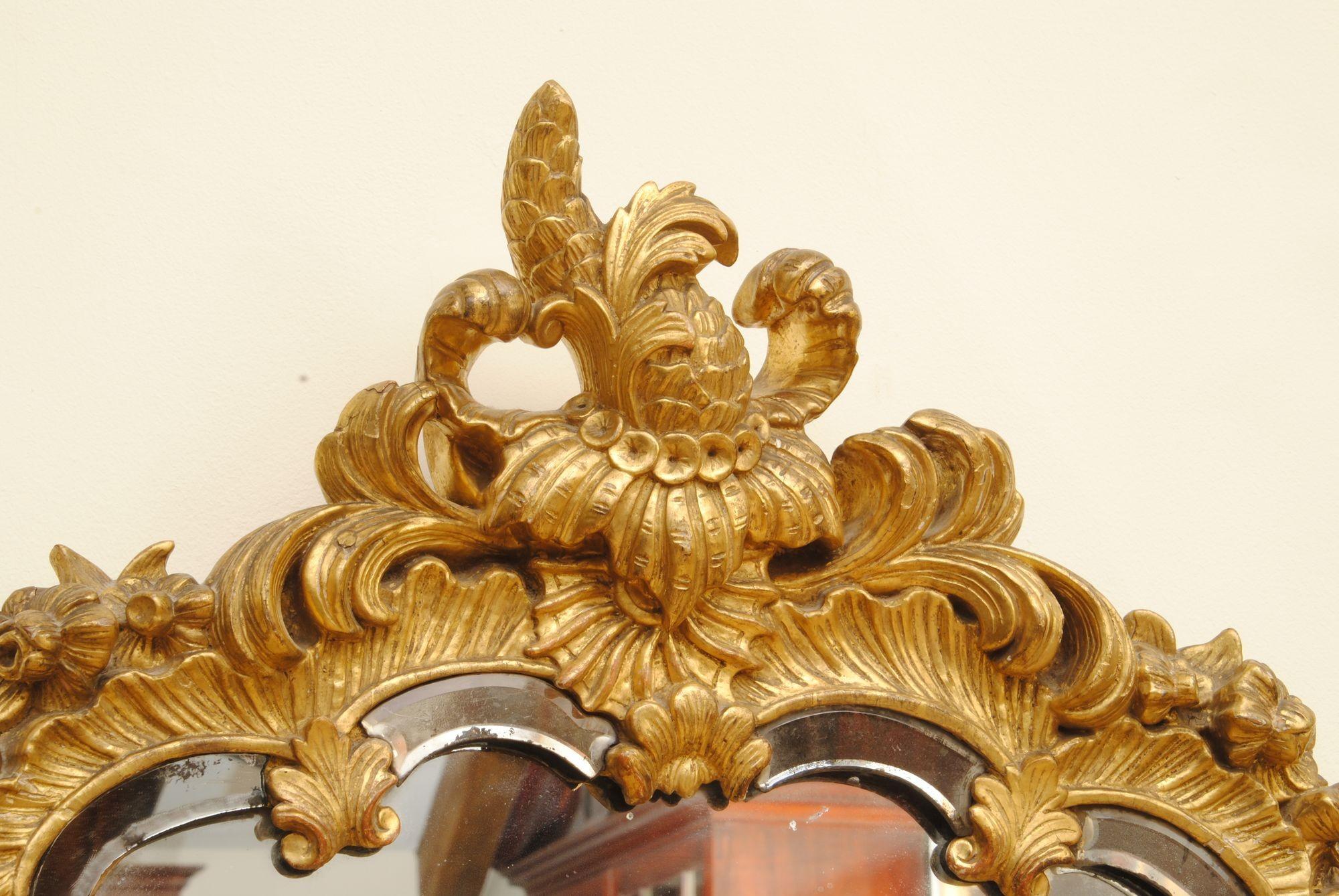 Late 18th Century Gilt Wood And Bordered Mirror at 1stDibs