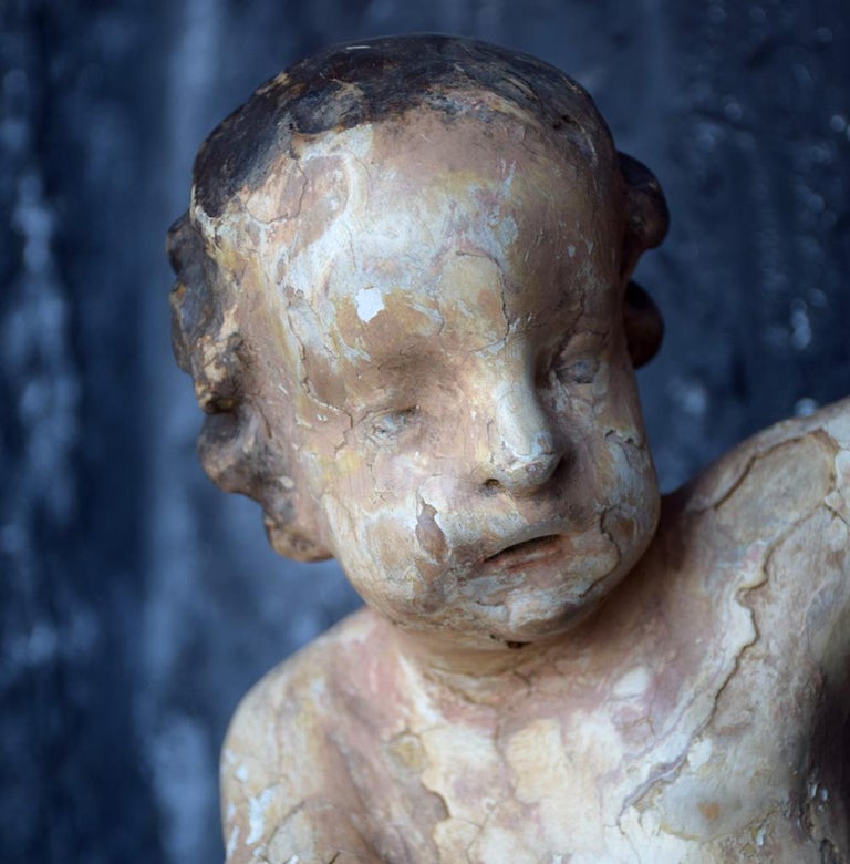 Late 18th Century Italian Putto Hand Carved Religious Angel Cherub ...