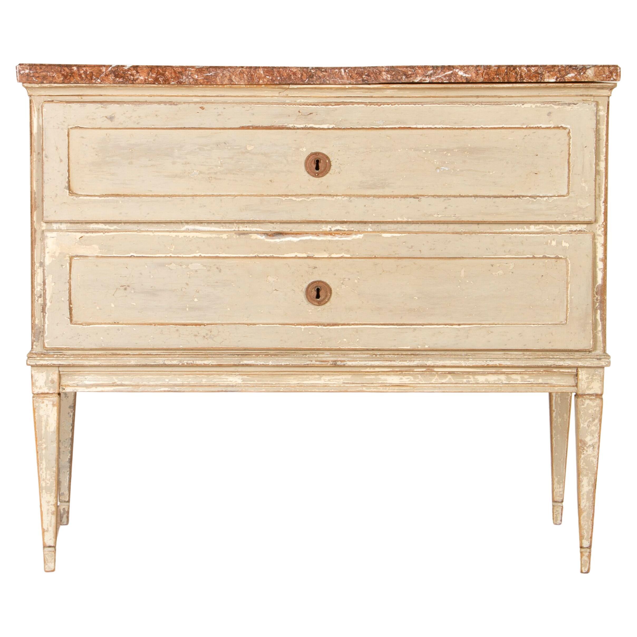 Antique Marble Topped Chest Of Drawers - 44 For Sale on 1stDibs