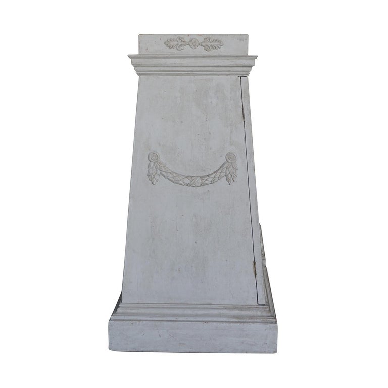 18th Century Grey Swedish Gustavian Pedestals, Neoclassical Pinewood ...