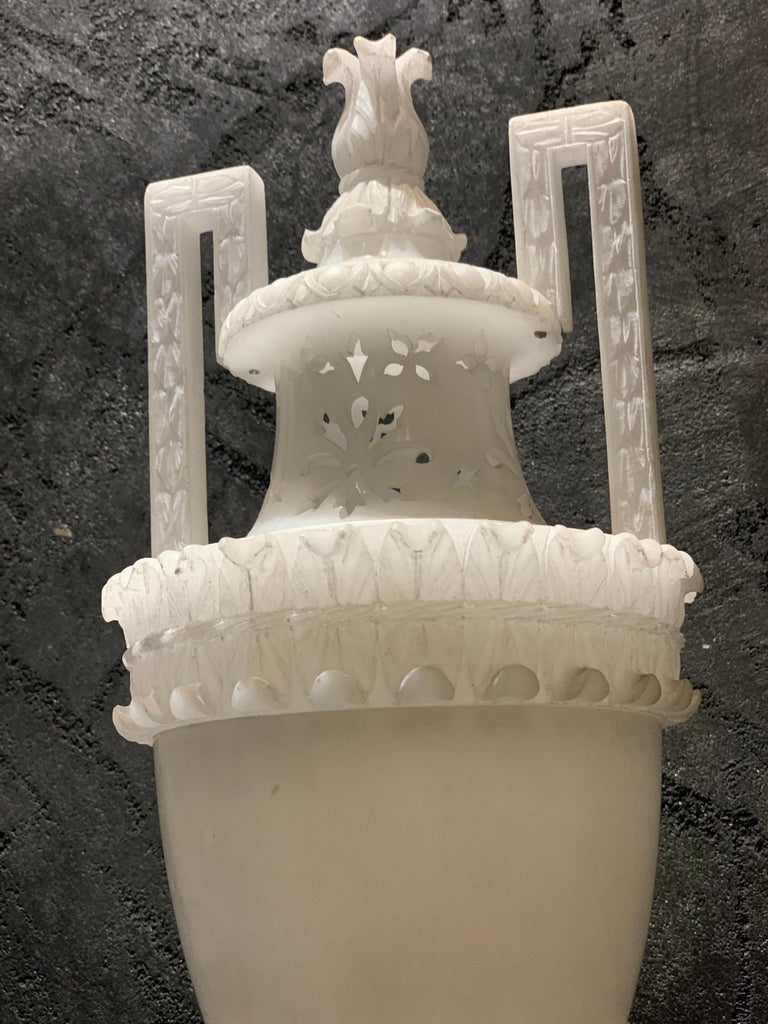 Late 18th Century Pair of Neoclassical Alabaster Scent Burning Vases ...