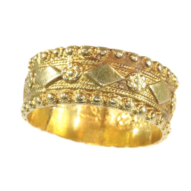 Late 18th Century Rococo Dutch Gold Ring with Amsterdam Hallmarks ...