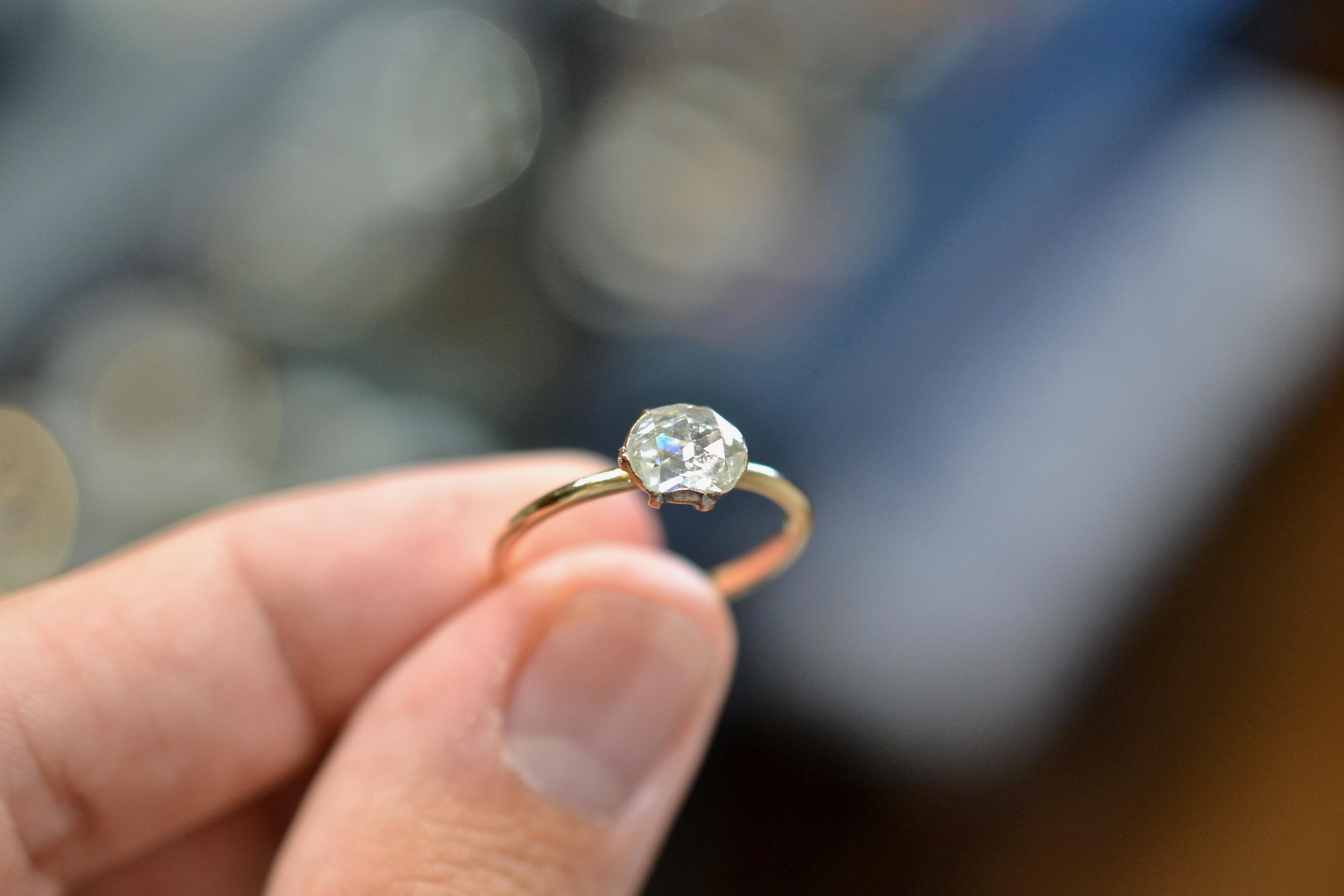 Late 18th Century Rose Cut Diamond Ring at 1stDibs