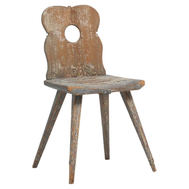 Late 18th Century Swedish Country Folk Art Chair at 1stDibs