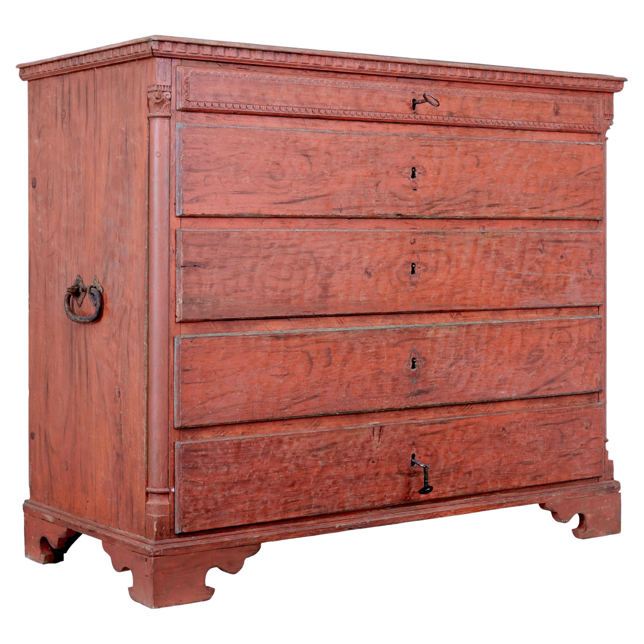 Pair of Large Painted Swedish Gustavian Chests, 18th Century For Sale ...