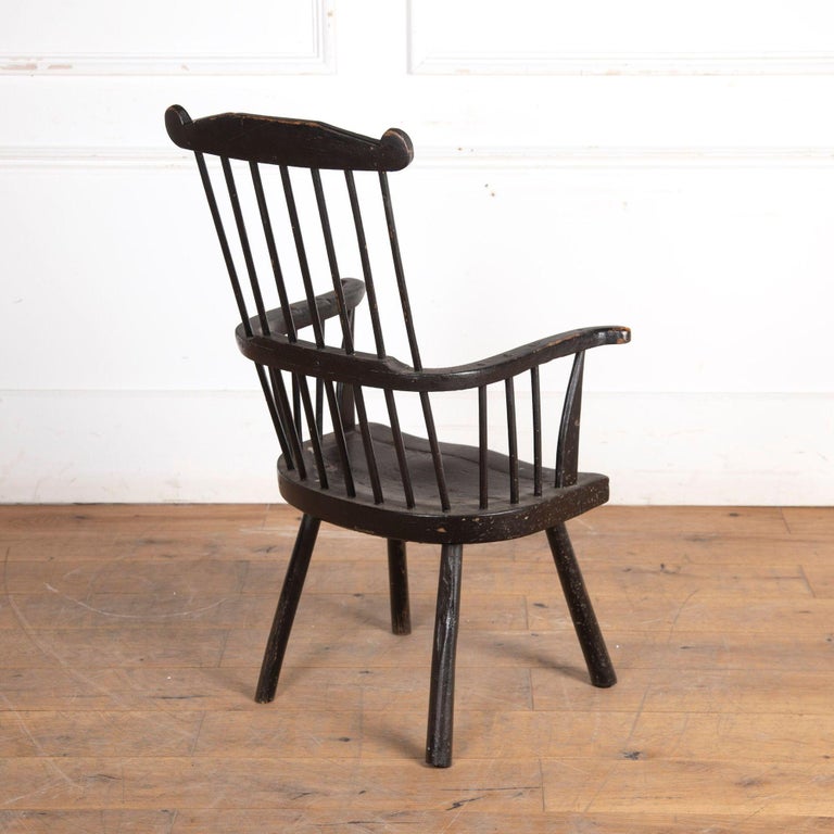 Late 18th Century Welsh Comb-Back Stick Chair For Sale at 1stDibs