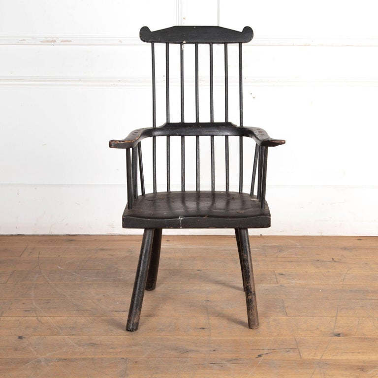 Late 18th Century Welsh Comb-Back Stick Chair For Sale at 1stDibs