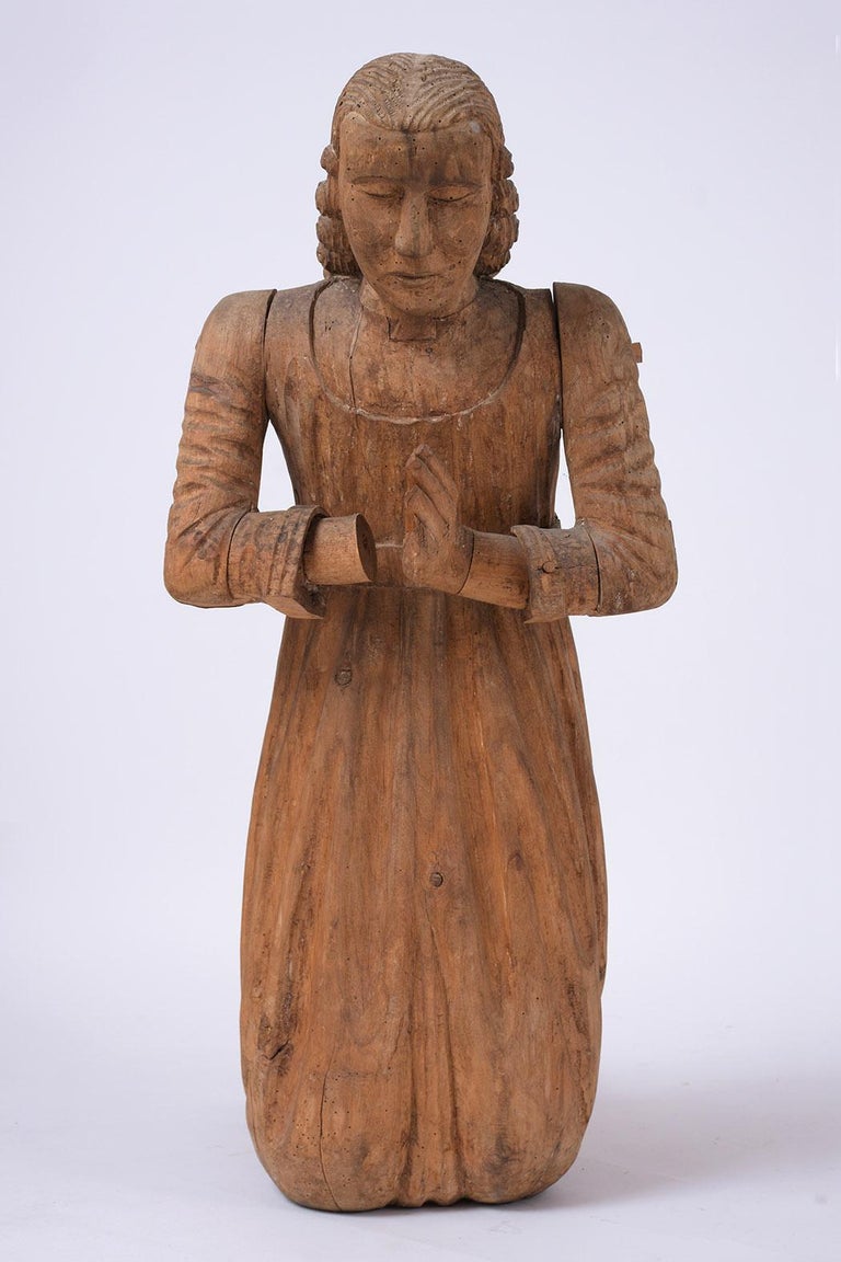 Spanish 18th Century Period Carved Wood Santos For Sale at 1stDibs
