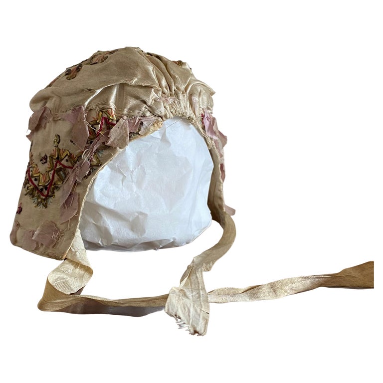 Late 18th / Early 19th Century English Silk Baby Bonnet at 1stDibs