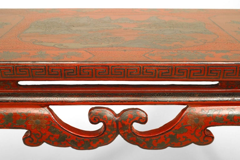 Late 18th or Early 19th c. Red Chinese Lacquer Console Table For Sale ...