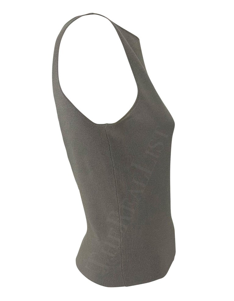 Late 1990s Gucci by Tom Ford Purple Taupe Bateau Neckline Knit Tank Top ...