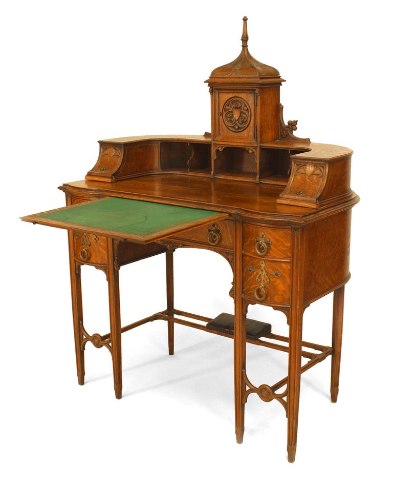American Victorian Gothic Revival "Carlton House" Desk For Sale at ...