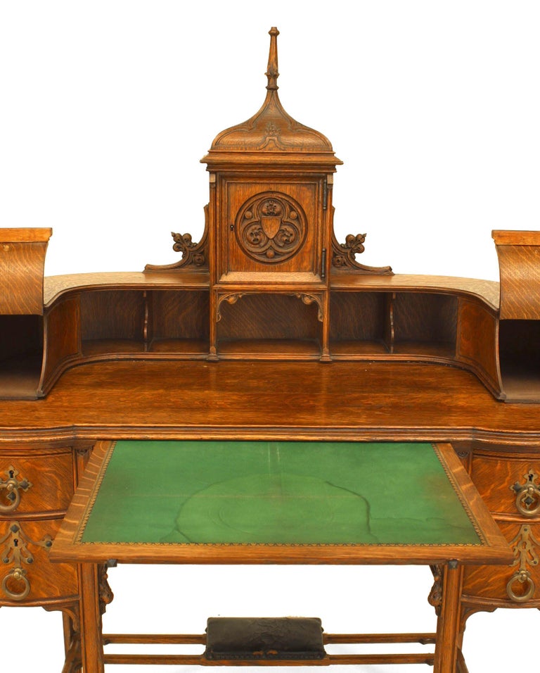 American Victorian Gothic Revival "Carlton House" Desk For Sale at ...