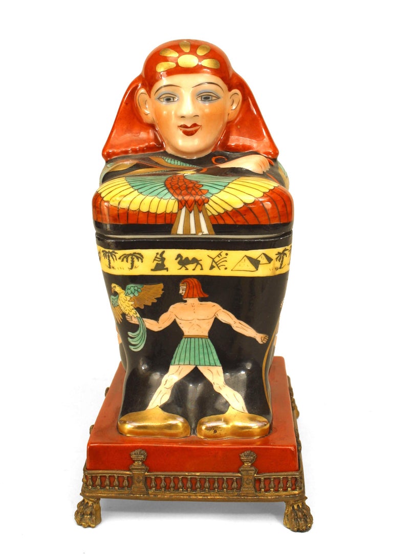 French Porcelain Sarcophagus-Shaped Box at 1stDibs | sarcophagus for ...