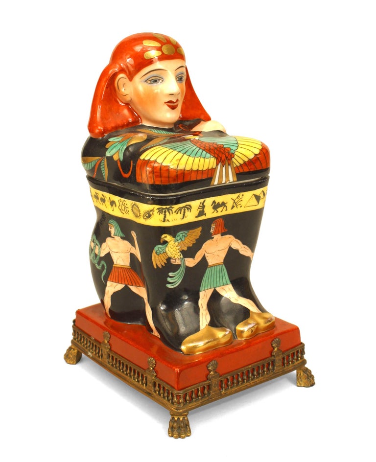 French Porcelain Sarcophagus-Shaped Box at 1stDibs | sarcophagus for ...