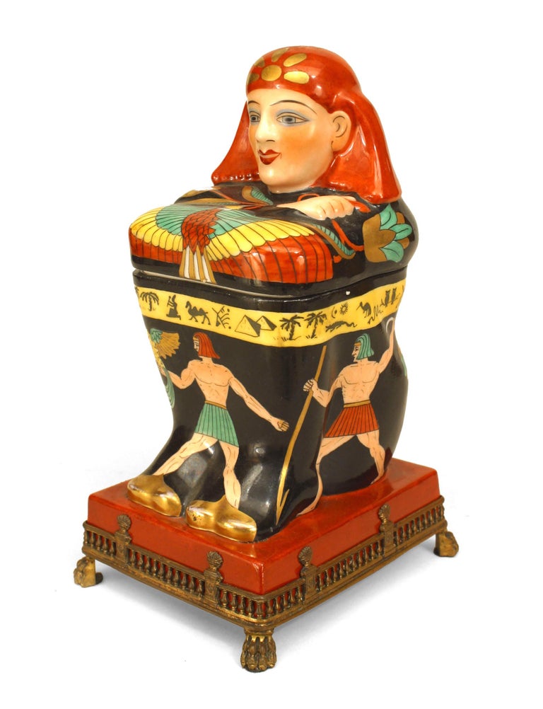 French Porcelain Sarcophagus-Shaped Box at 1stDibs | sarcophagus for ...