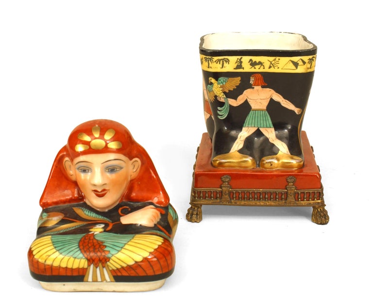 French Porcelain Sarcophagus-Shaped Box at 1stDibs | sarcophagus for ...