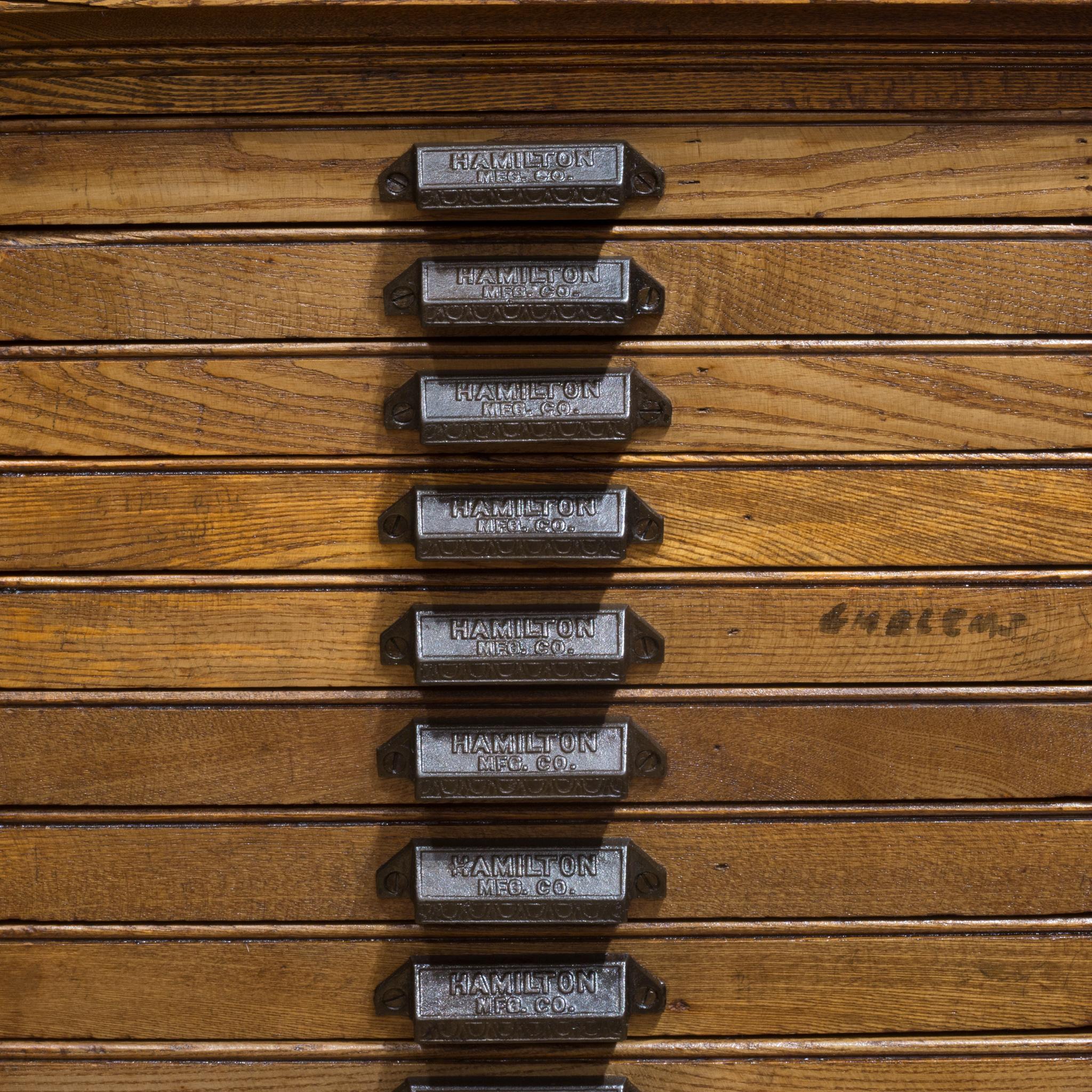 Late 19th C. Industrial Typesetter's 15 Drawer Cabinet C.1890 at 1stDibs