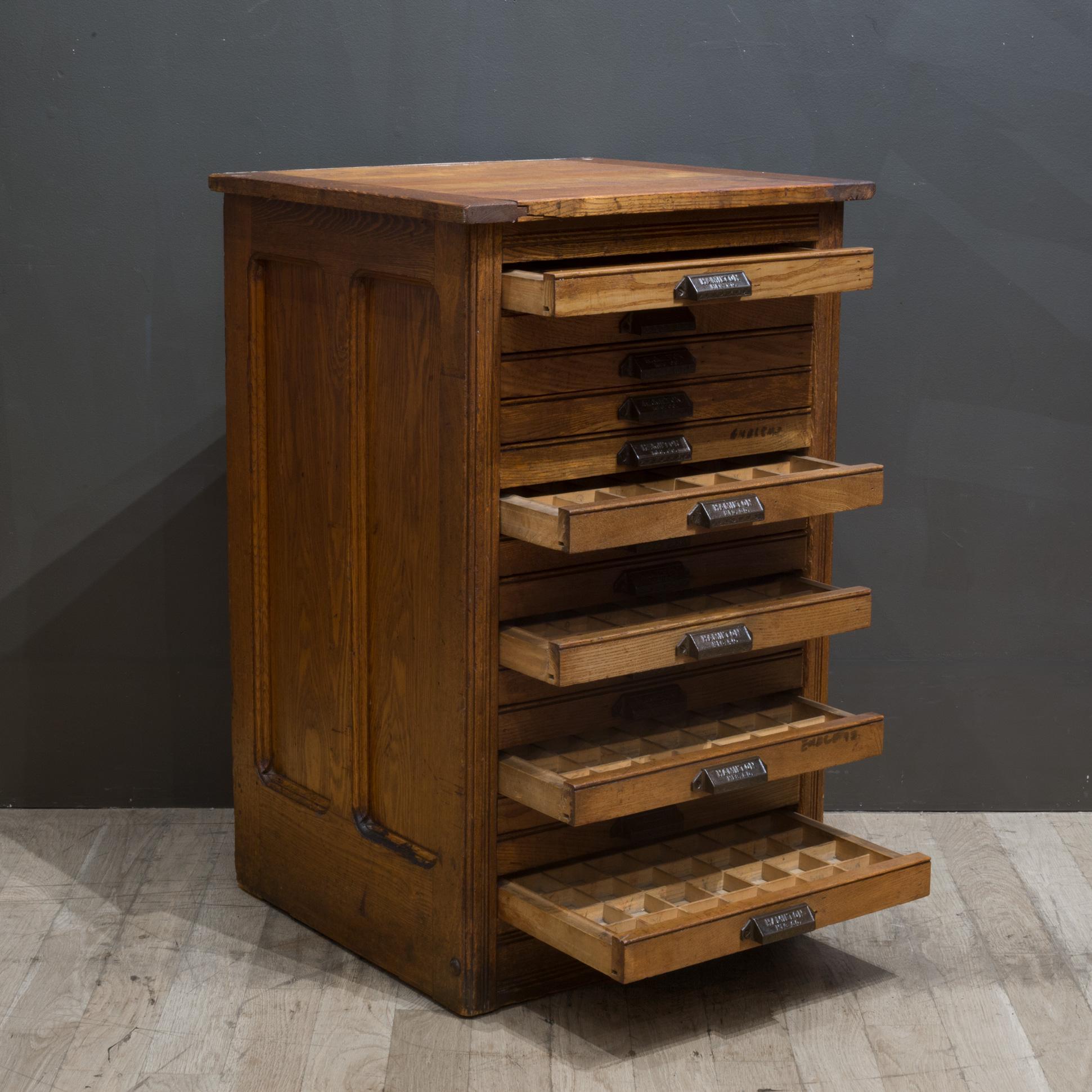 Late 19th C. Industrial Typesetter's 15 Drawer Cabinet C.1890 at 1stDibs