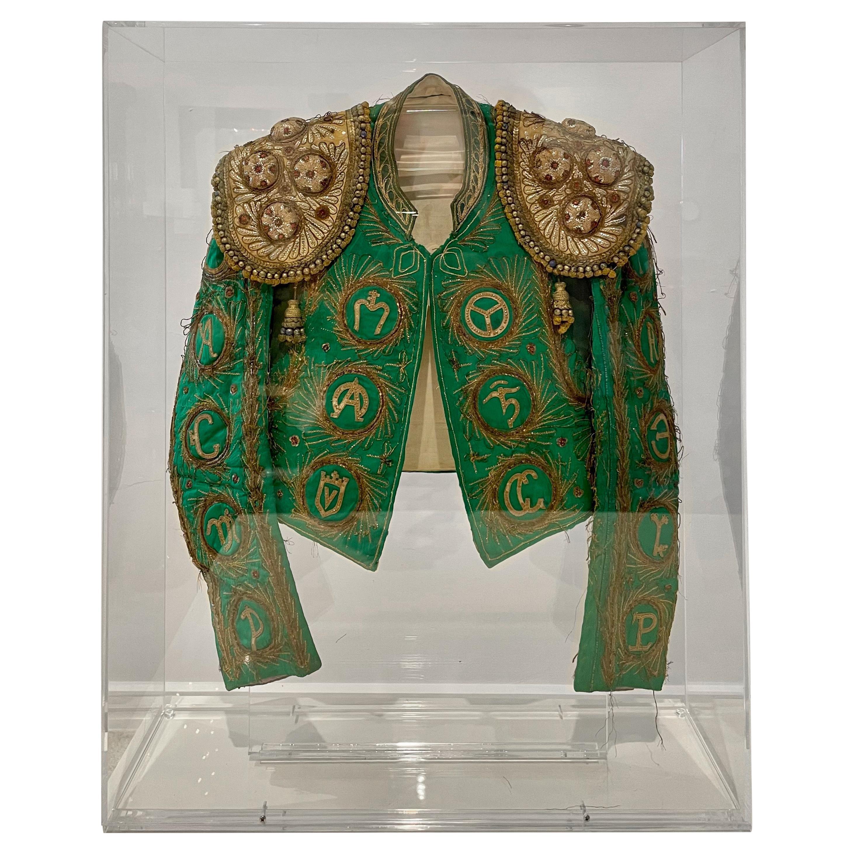 Late 19th C. Matador/ Bull Fighter's Jacket in Custom Acrylic Display ...