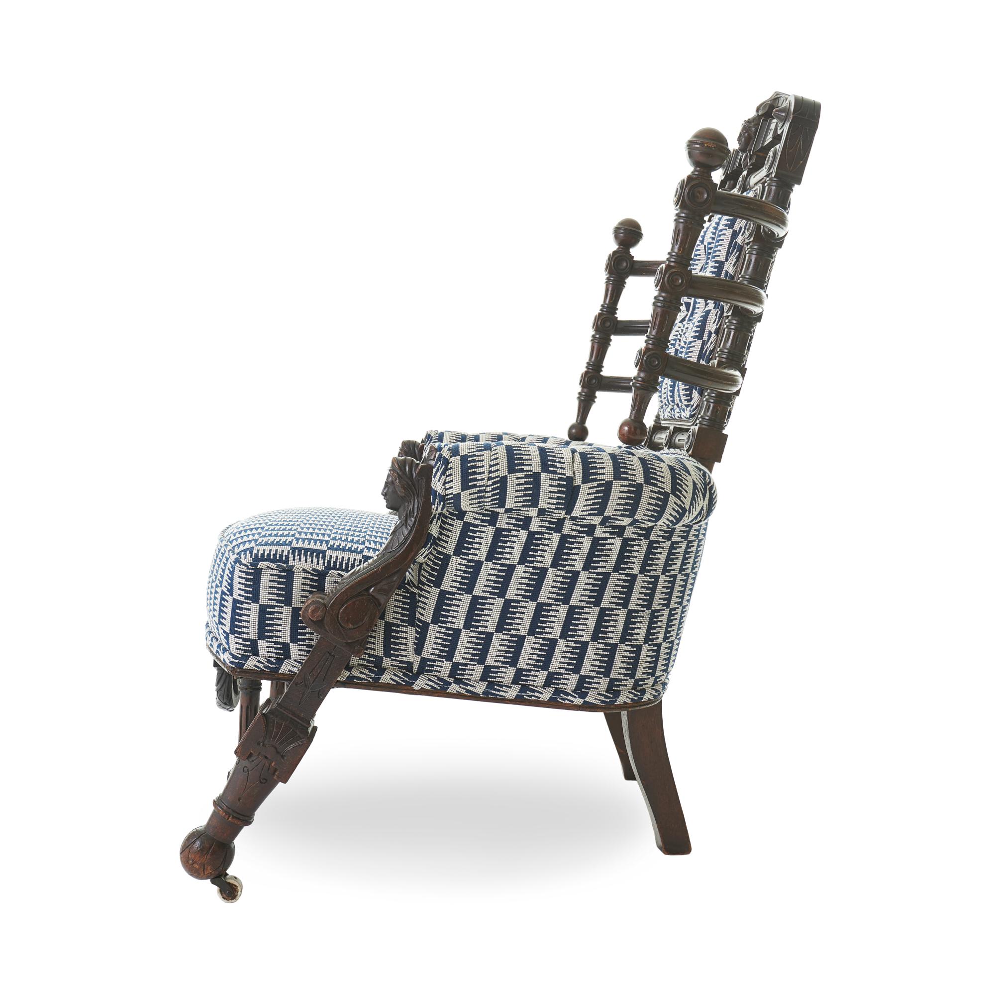 Late 19th Century Renaissance Revival Walnut Armchair by George ...