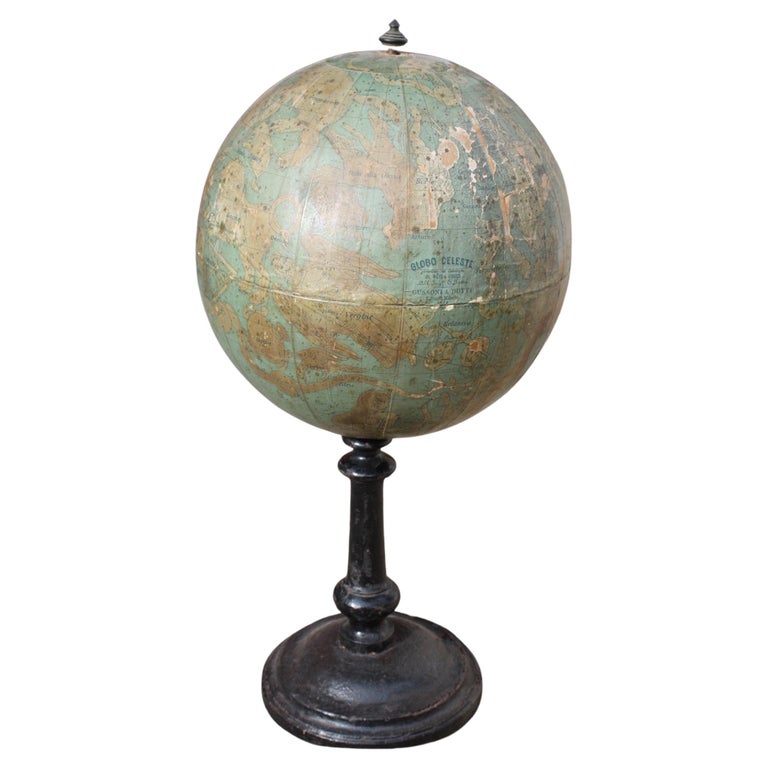 Late 19th Century 1892 Italian Celestial Globe Signed Gussoni Dotti ...