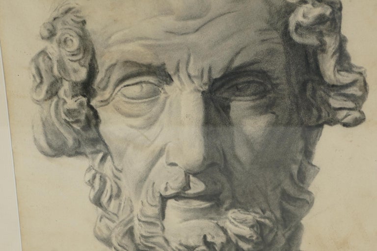 Late 19th Century Academic Drawing of Homer For Sale at 1stDibs