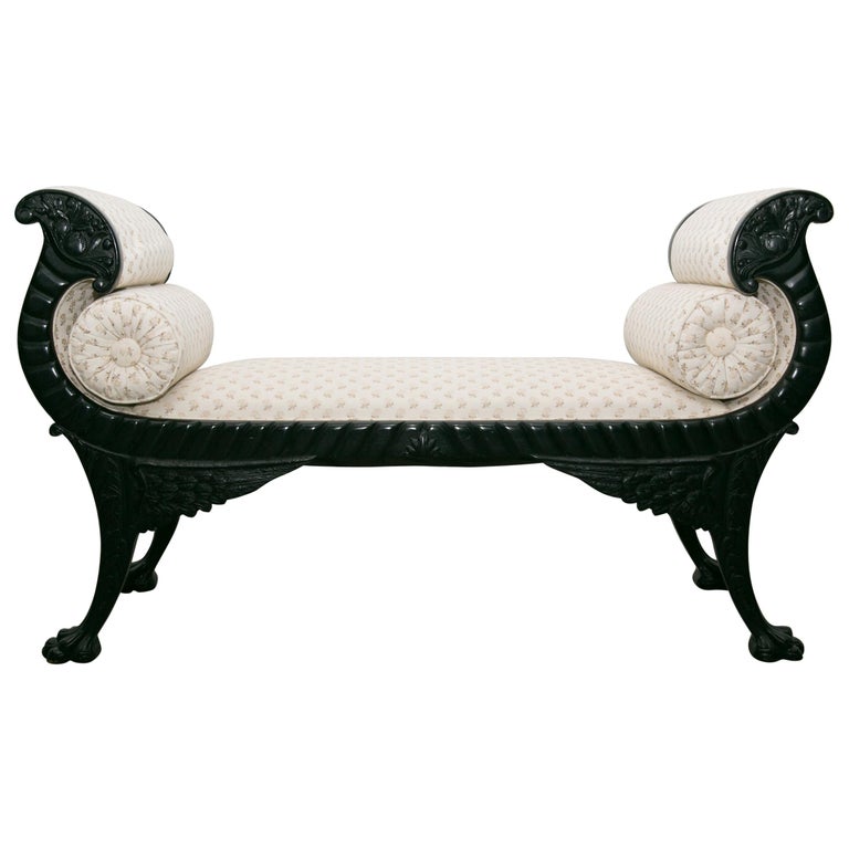 Late 19th Century American Aesthetic Mahogany Bench at 1stDibs